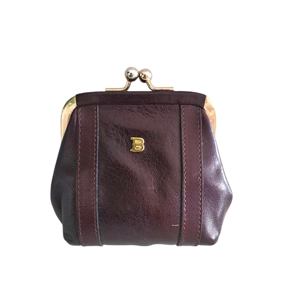 Bally | Bags | Bally Rare Vintage Framed Brown Soft Leather Kisslock ...